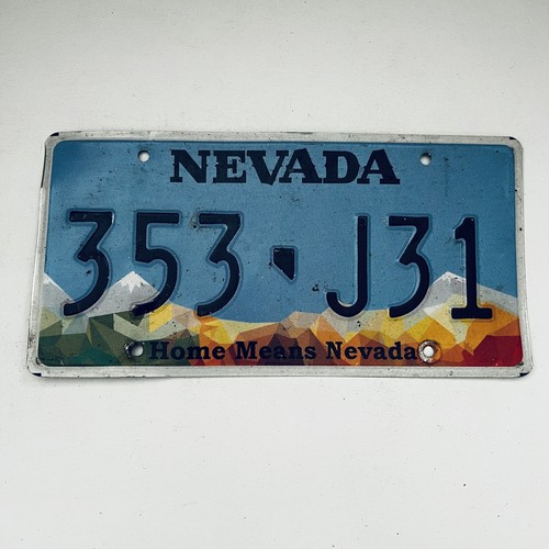 Nevada Home Means Nevada Passenger License Plate 353 J31 | eBay