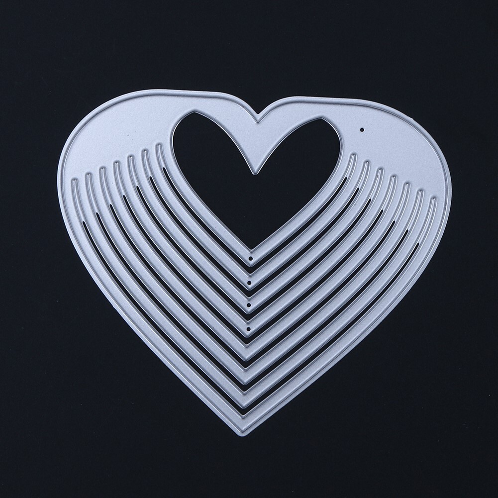 Hollow Heart DIY Metal Stencil for Scrapbook Embossing Craft Cutting ...
