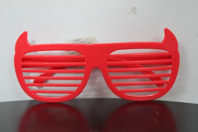 RED SHUTTER SHADES 1980s New Wave Costume Accessory Glasses Retro Party ...