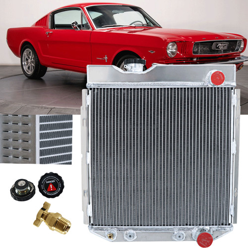 3 Row Aluminum Radiator For Ford Mustang V8 289/302 Windsor 1964-66 AT ...