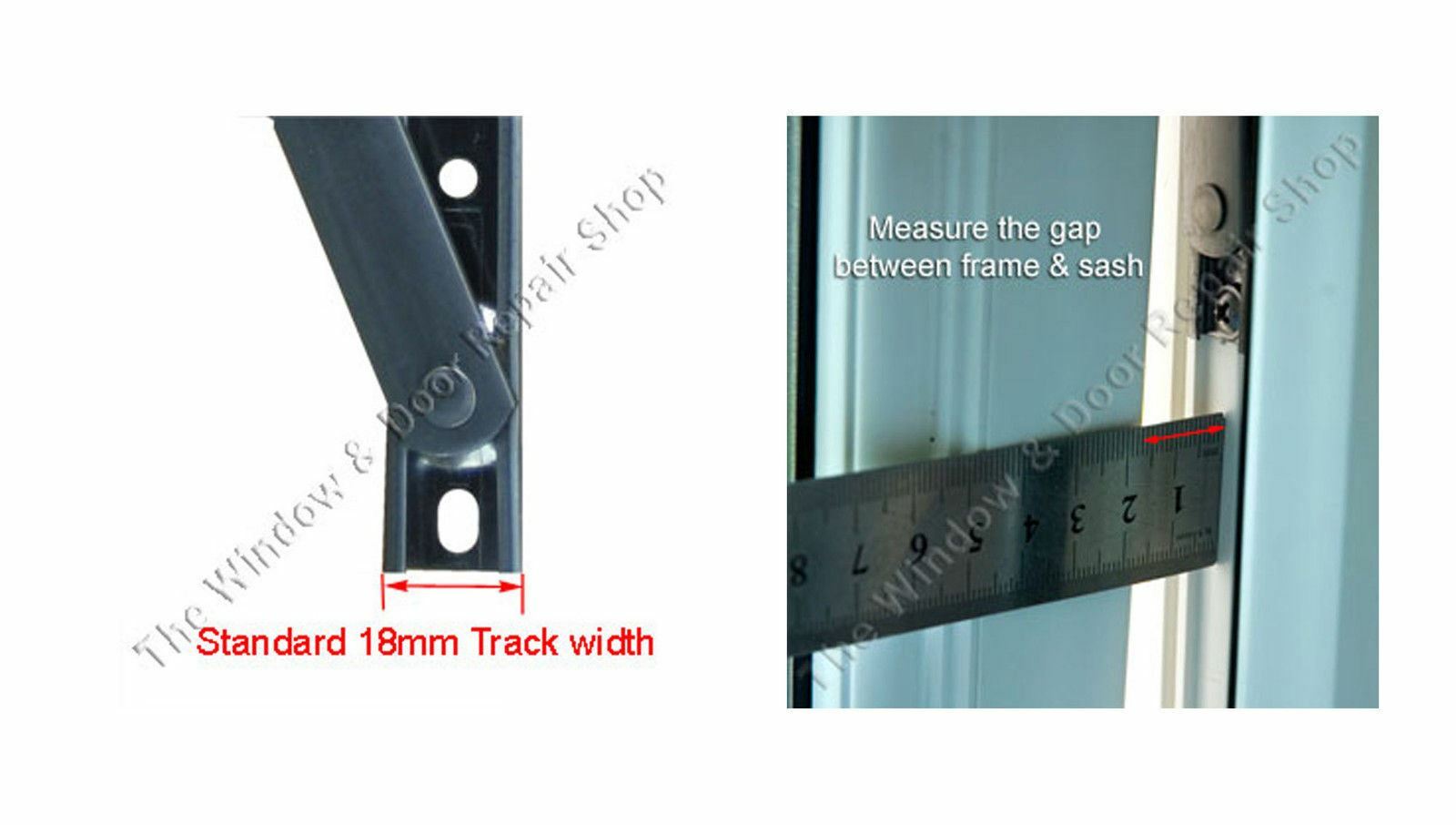Pair of Fire Egress Friction Window Hinges 10" and 16" Side Hung Fire ...