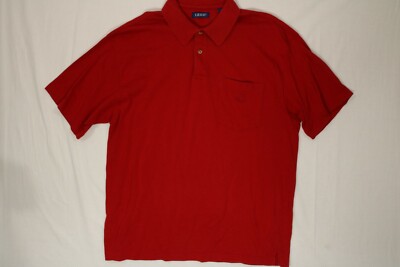 Mens Izod Red Polo Shirt Large L EUC | eBay