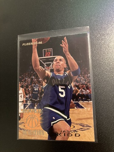 JASON KIDD , MAVERICKS , 1995 FLEER 95-96 , ROOKIE SENSATION INSERT ...
