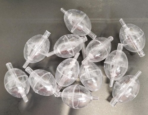 10pcs Fishing Slip Cast Spin Floats 1-3/4 Size Clear Bobbers Fly Trout ...