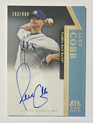 Alex Cobb 2011 Topps Tier One On The Rise Auto Autograph Card #OR-AC ...