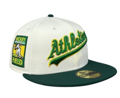 59FIFTY Oakland Athletics Rickey Henderson Field Patch Hat Size 8 A'S ...