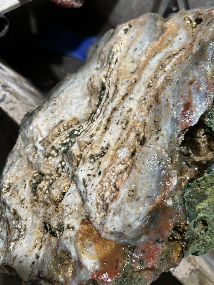 Madagascar 36 lb. Ocean Jasper lapidary Botryoidal rough OLD STOCK HUGE ...