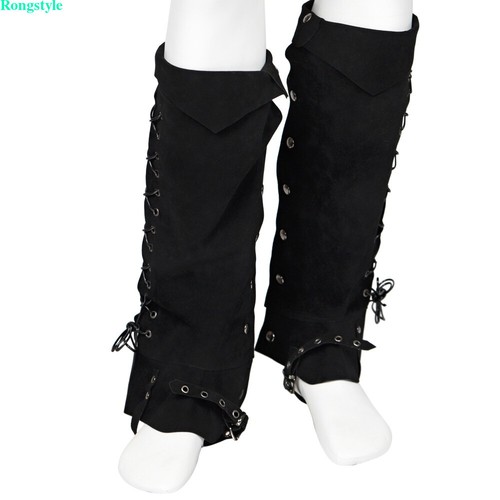 Retro Medieval Gaiters Knight Shoes Cover Warrior Leg Armor Boot Covers ...