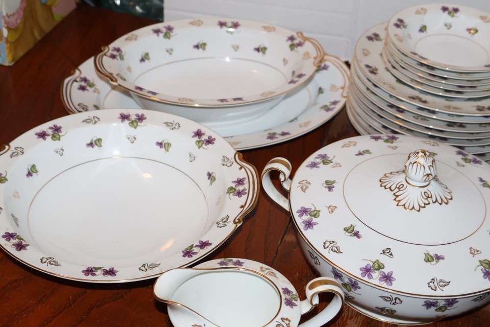 VINTAGE NORITAKE AVALON 5150 DINNER SET CIR 1955 62 PC SET & MANY ...