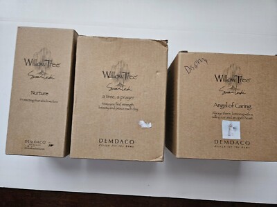 Qty 3 Willow Tree Demdaco Lot Nuture A Tree A Prayer Angel of Caring | eBay