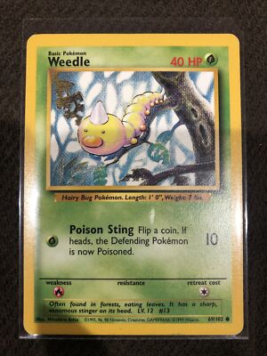 BASE SET Weedle 69/102 Great Condition | eBay