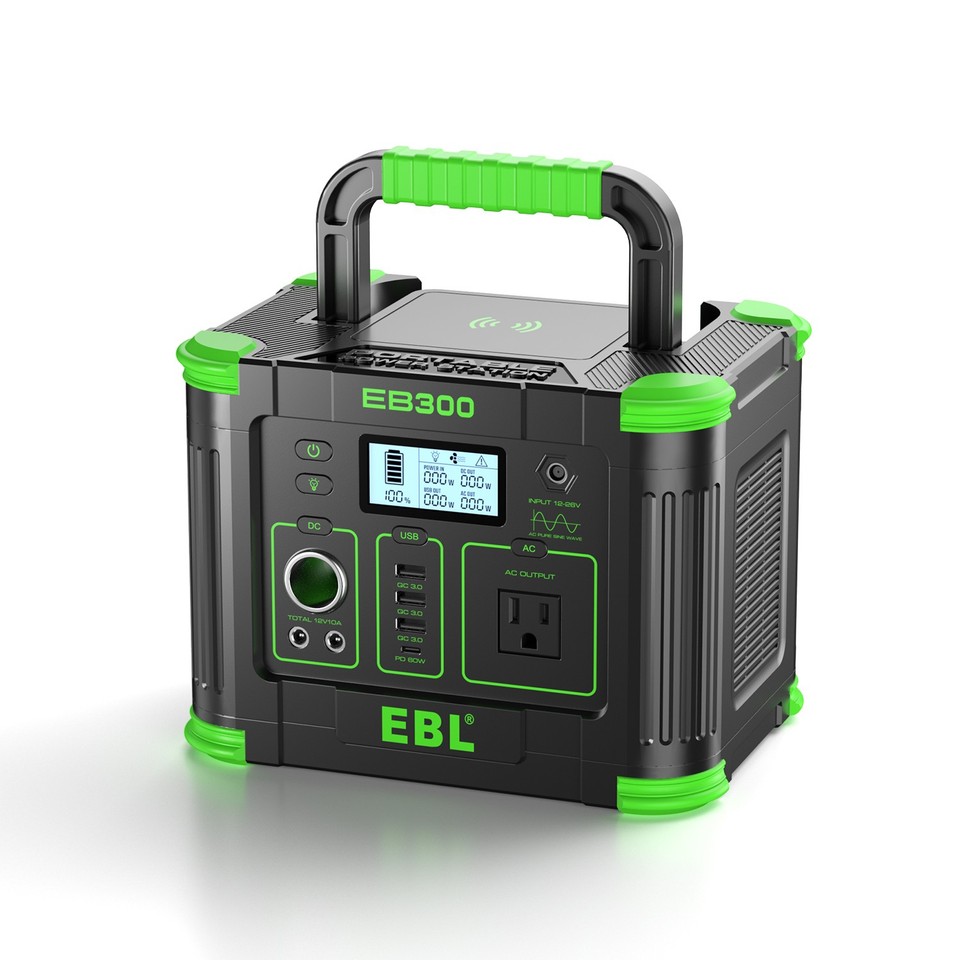 EBL 330W 288.6WH Power Station Portable for Outdoor Solar Generator RV ...
