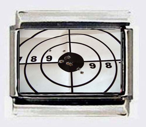 TARGET shoot board range Photo 9mm Charms for modular style link ...