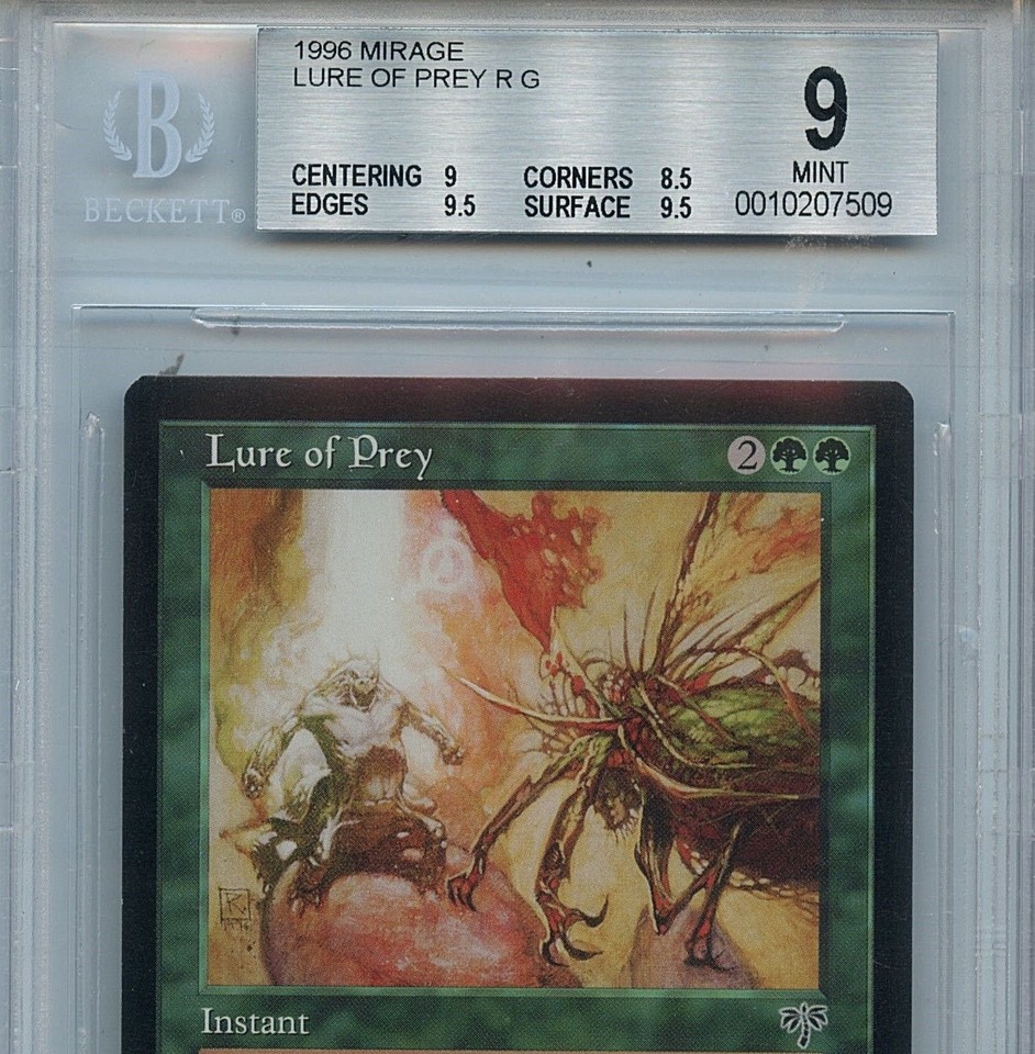 MTG Lure of Prey BGS 9 Mint Mirage Magic Card 7509 Amricons | eBay