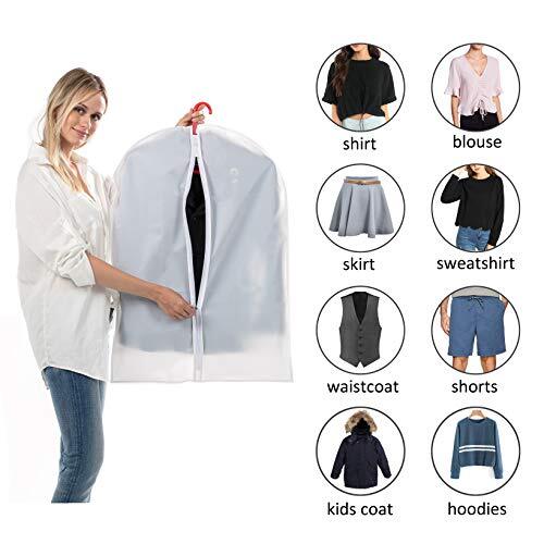 Plastic Garment Bags Clothing Storage Bags Hanging for Closet 24"x31"6 ...