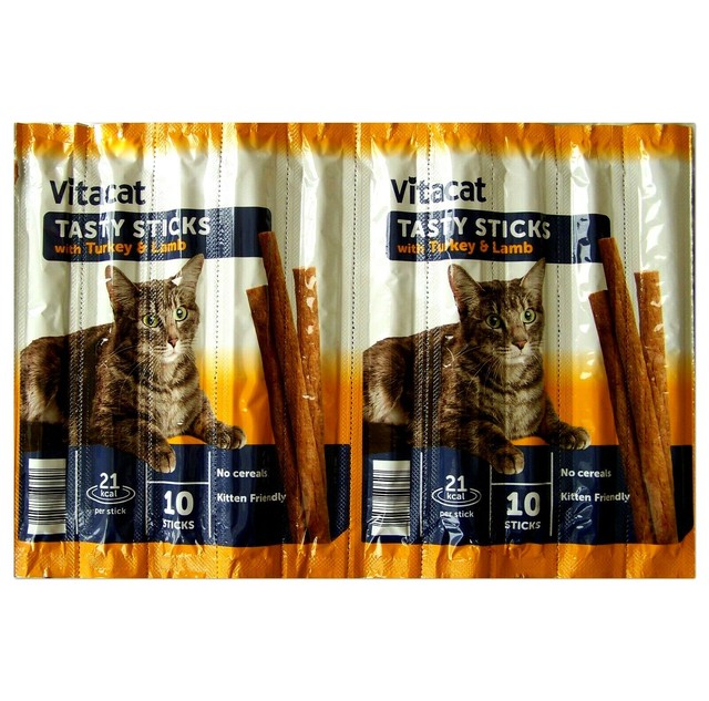 30 X Soft Chew Meat Sticks Treats for Cats and Kittens - 3 Flavours for ...