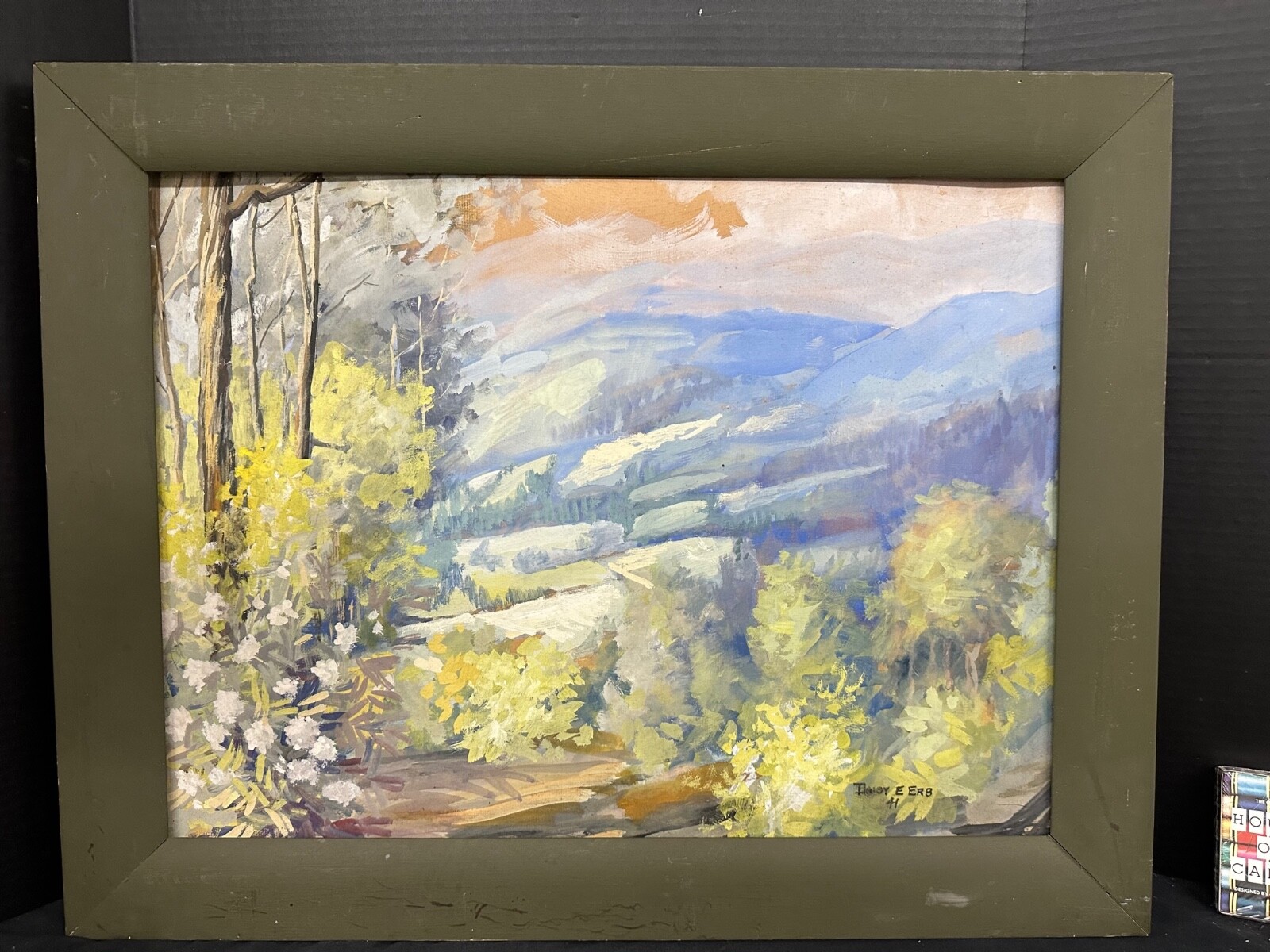 Daisy Erin Erb Gouache Painting of Mountains/Hills | eBay