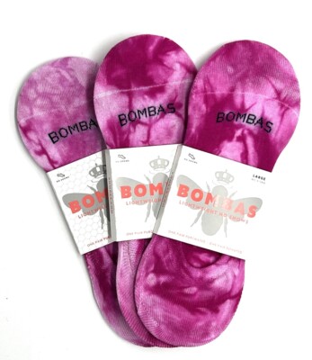 3-Pairs Bombas Women's Lightweight Limited Tie Dye No Show Socks ...