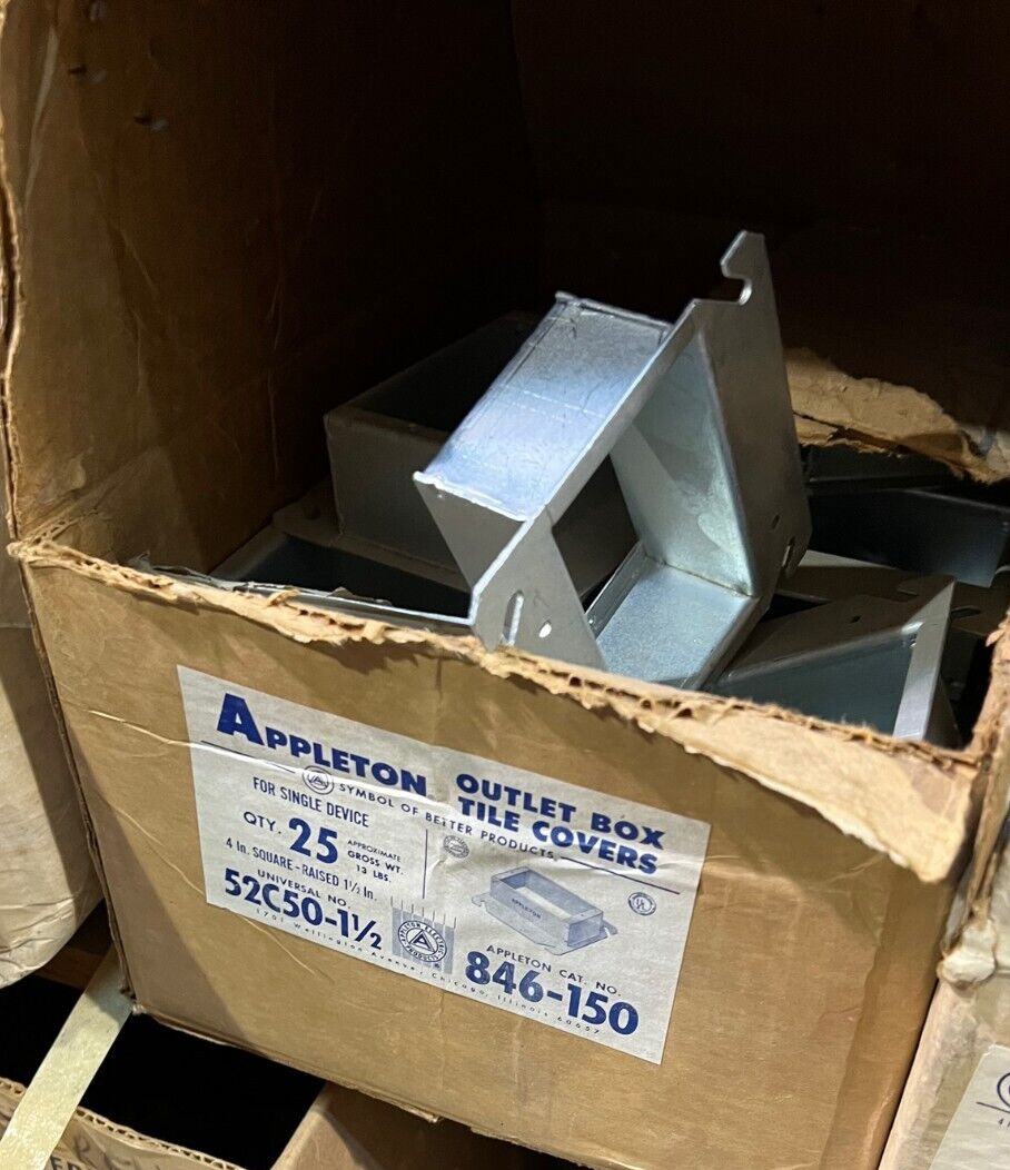 4" x 4" Plaster Ring Galvanized Zinc 1-Device 1.5" Raised (Raco 785 ...