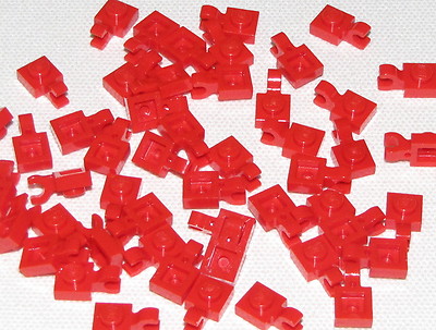 LEGO LOT OF 50 NEW RED 1 X 1 MODIFIED CLIP PIECES | eBay