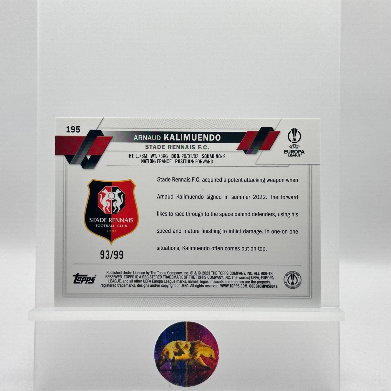 2022-23 Topps Jade Edition UEFA Club Competitions - Year of the Rabbit ...