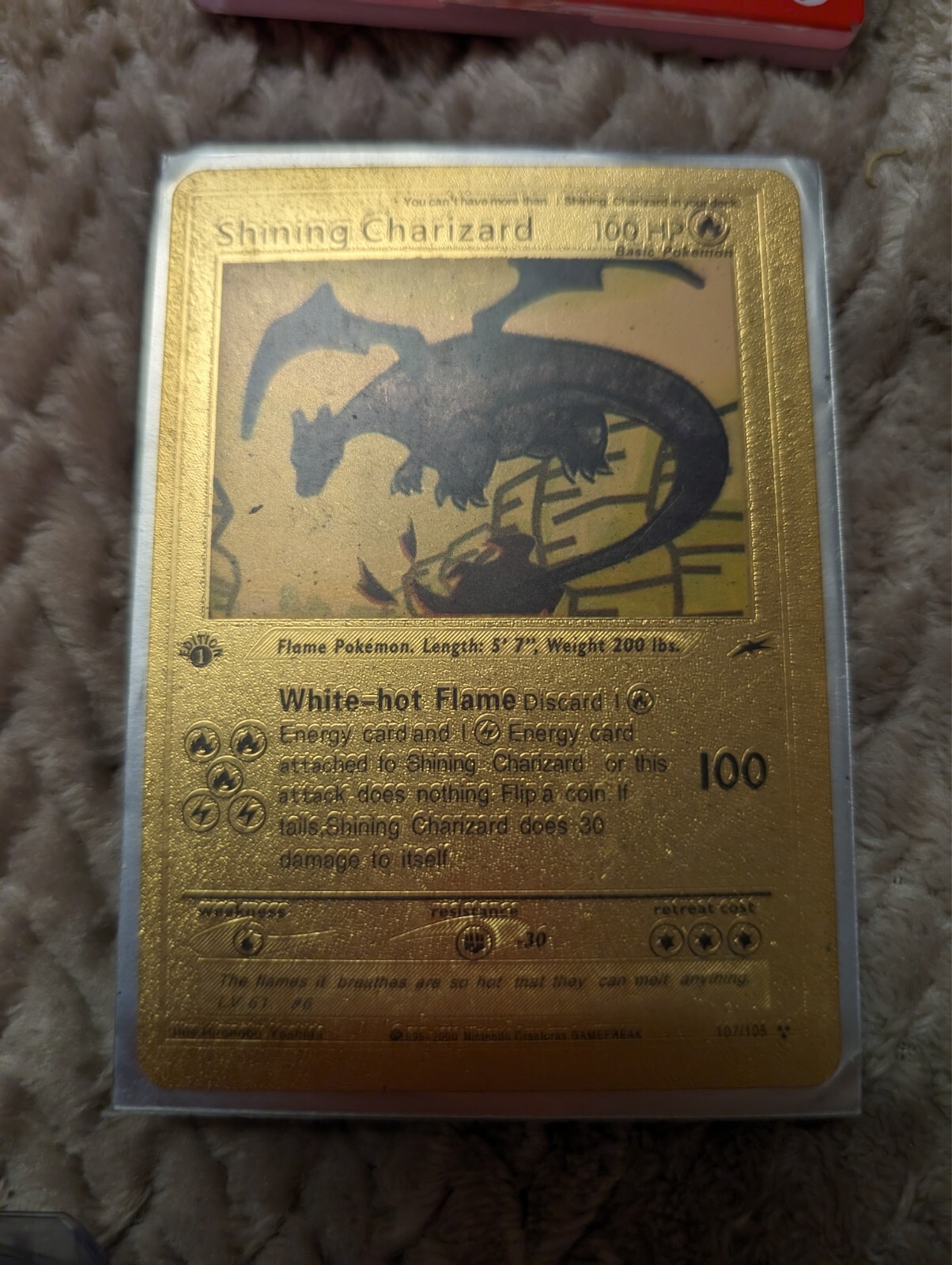 Ultra Rare Shining Charizard Gold Foil 🔥Fan Art 🔥Display Card N/M | eBay