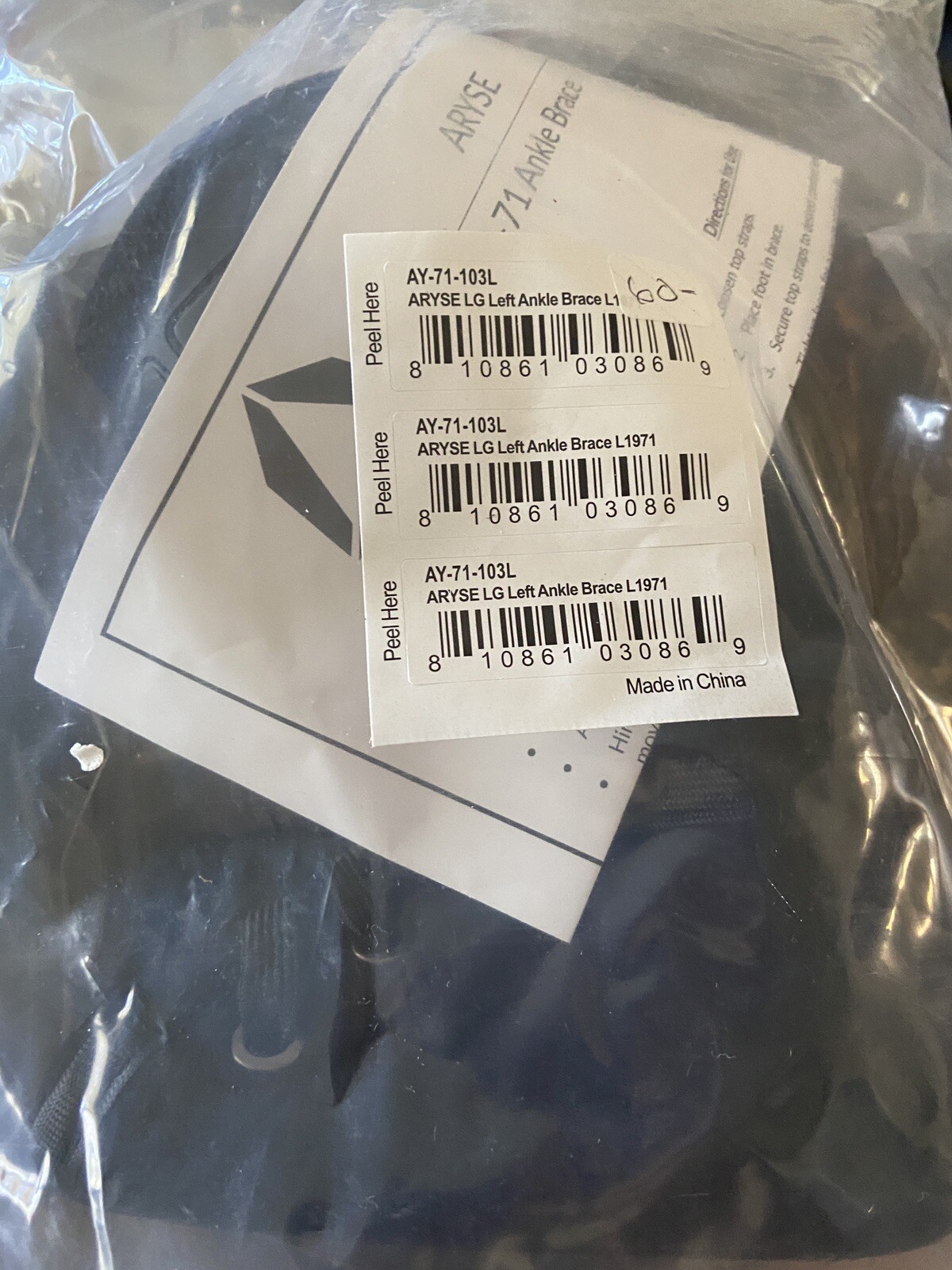 Aryse AY-71-103L LARGE left METFORCE ANKLE Ankle Brace L1971 | eBay