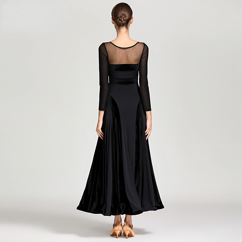 Lady Velvet Waltz Ballroom Dance Dress Modern Tango Swing Practice ...