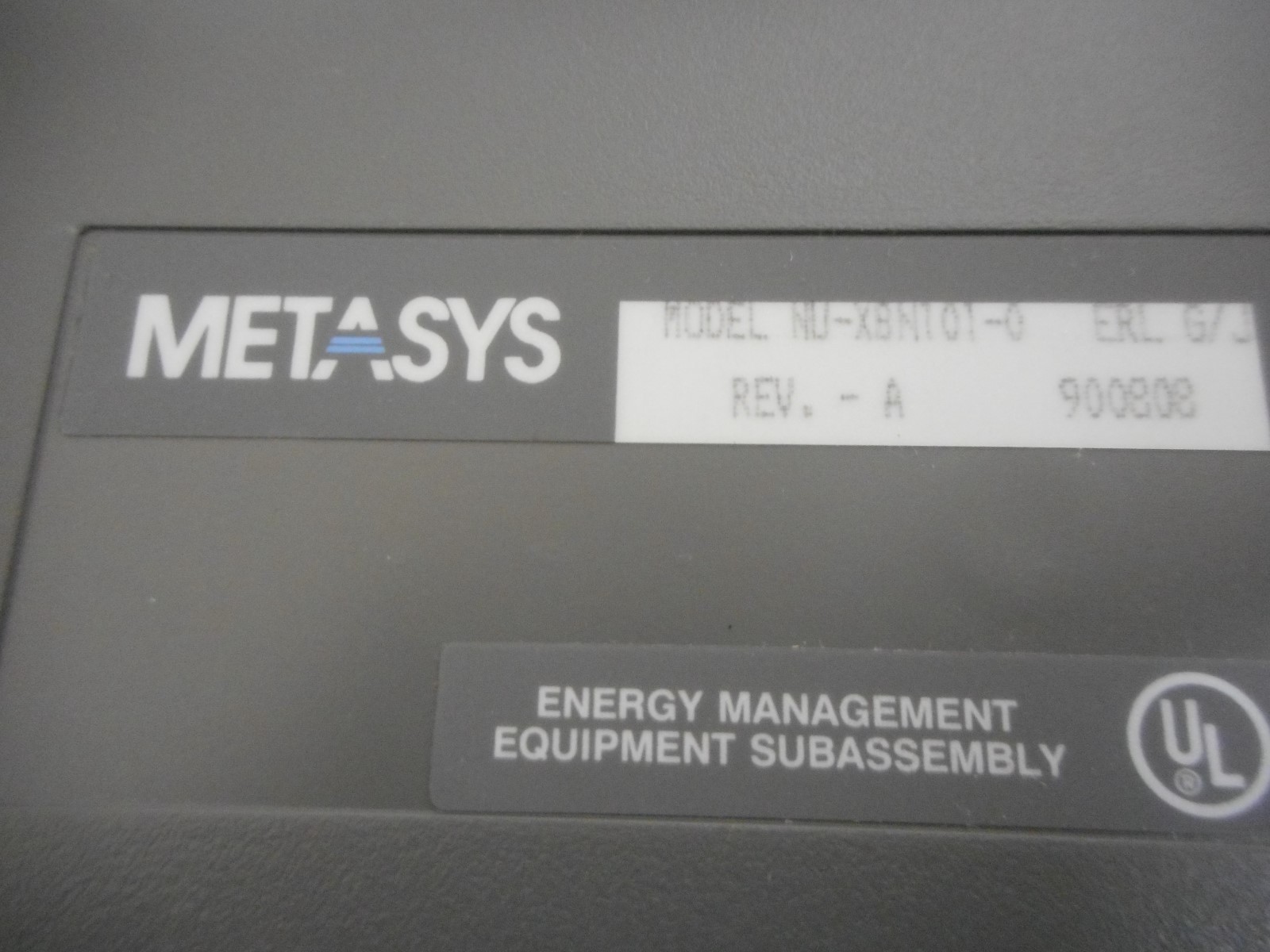 Johnson Controls Metasys NU-XBN101-0 Rev A Point Multiplex Modules ...