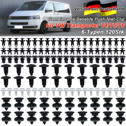 120pcs Innenverkleidung Klips Befestigung Clips für VW Bus T4 T5 T6 ...