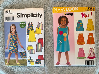 2 Simplicity Patterns ~ 6504 & 5531 ~ Size 3-8 ~ ~ ~ ~ ~ Listing MP 59 ...