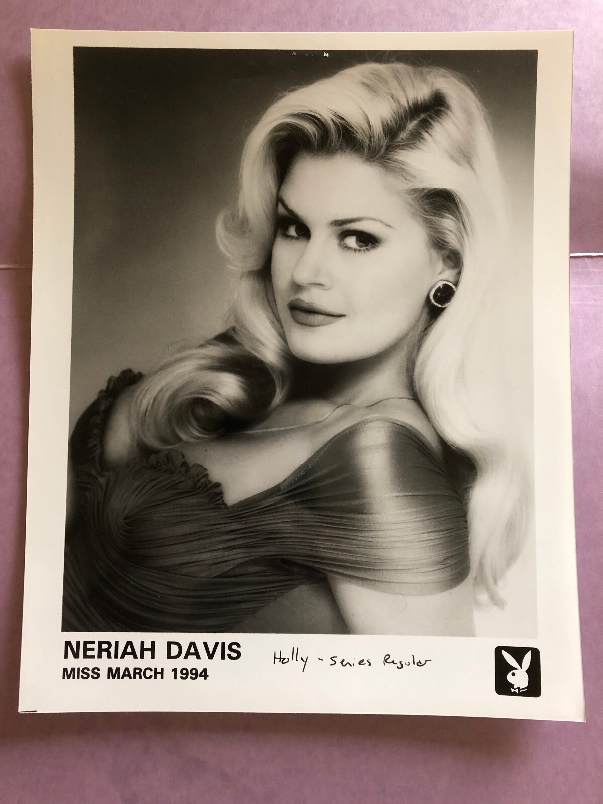 Neriah Davis , Playboy Playmate , vintage publiciy press headshot photo ...