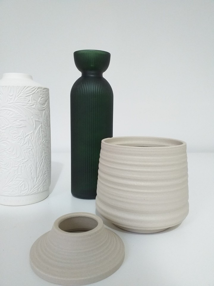 3 Empty decorative diffuser vases Rituals Morris Ceramic and reeded ...