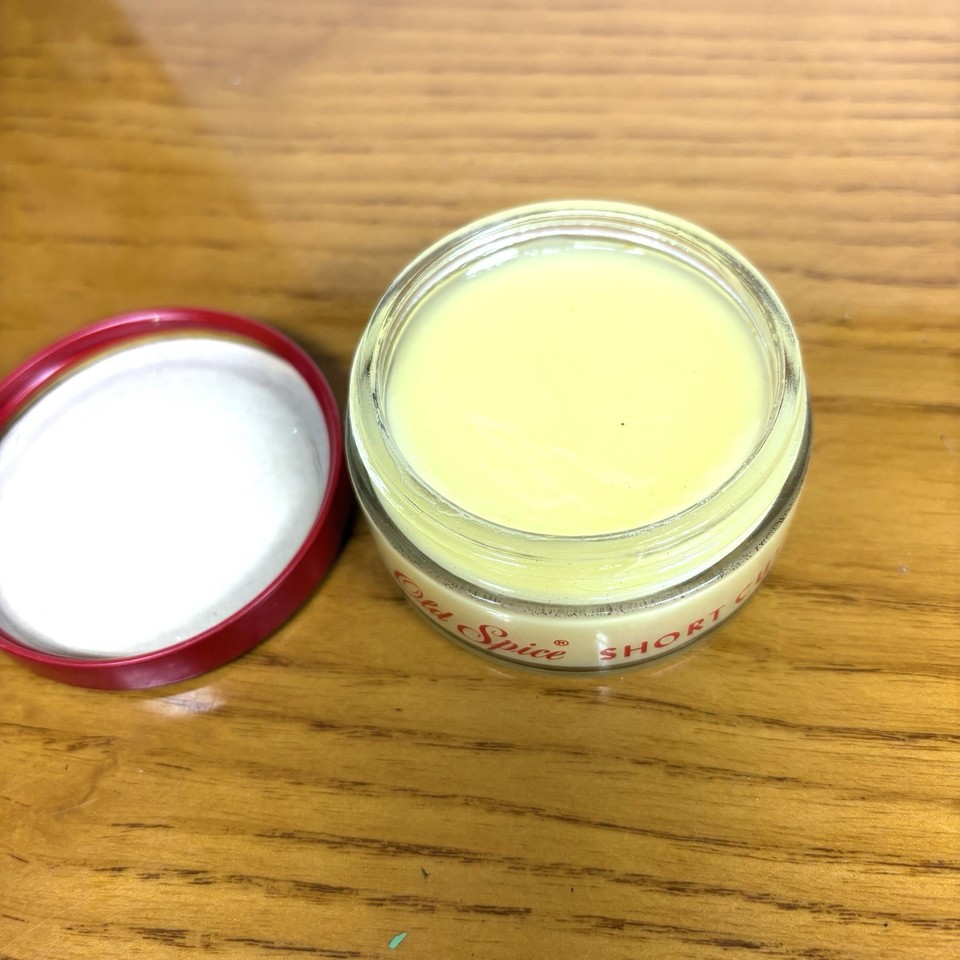 Vtg Old Spice Shortcut Hair Groom For Crew & Brush Cuts Jar Has Contents Display | eBay