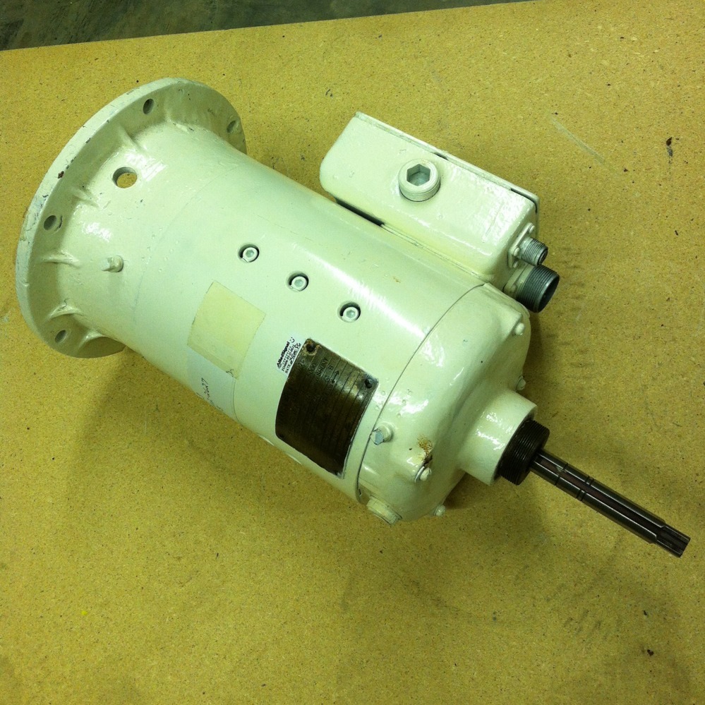 General Electric DC Motor 1 HP 5000 RPM 5BBY49AB6 5/8" Shaft Spins ...