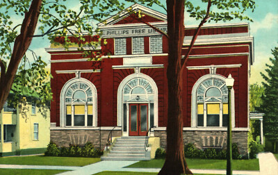 Postcard Phillips Free Library Homer NY New York | eBay