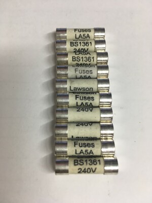 LAWSON Fuse LA5 LA5A 5A Consumer Unit Distribution Board Fuse Link ...