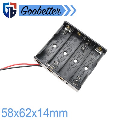 Battery Holder Box Case Connector 4 Position Connector Cell Box with ...
