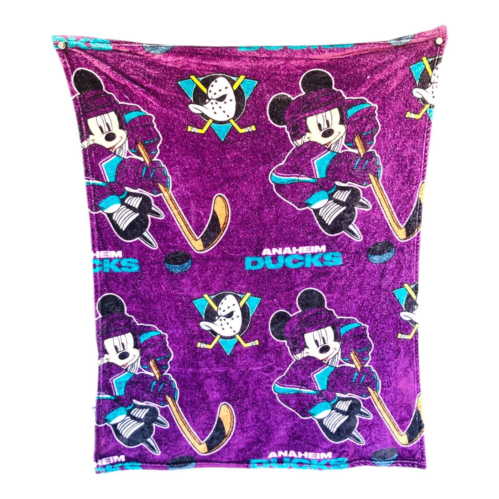 Disney Mickey Mouse Anaheim Ducks NFL Hockey Throw Blanket - Purple ...