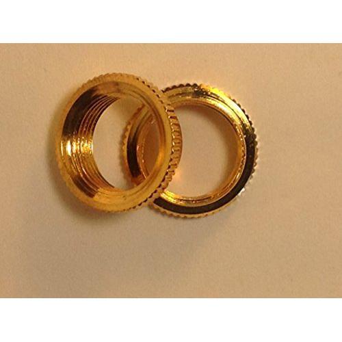 2 Fine Shouldered Deep Toggle Switch Nut Gold For Switchcraft Made in ...