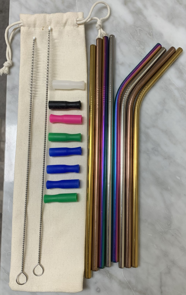 Buy one get free straws - Reuseable Metal Eco Friendly Drinking Straws ...