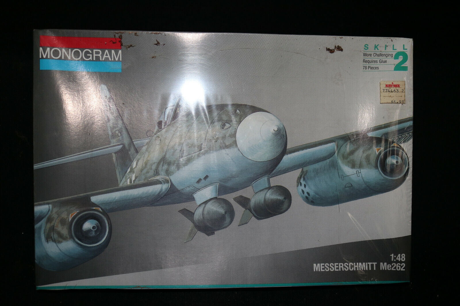 Monogram ME 262 Jet Fighter Sealed Box 1/48 Scale Airplane Model Kit 11 ...