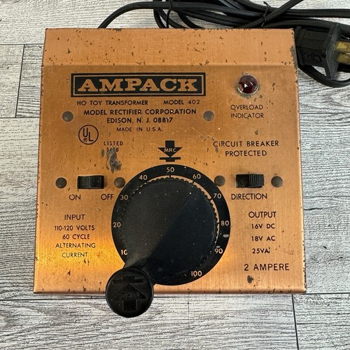 MRC Train Pack H.O. Ampack Train Control Model 402 Transformer | eBay