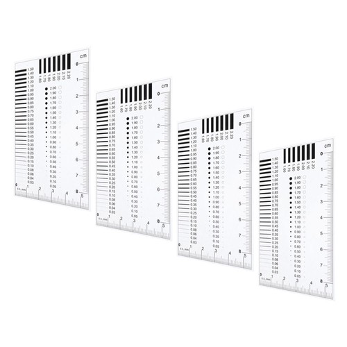 4 Pcs Clear Plastic Ruler Transparency Measure Precision Measuring ...