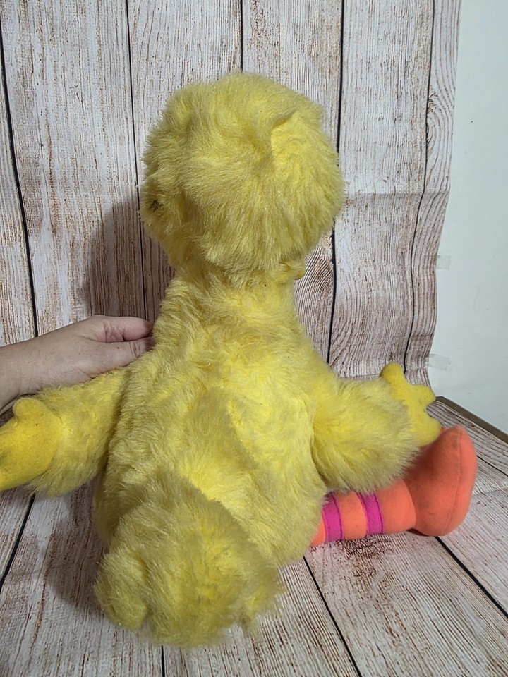 Vintage 20" Talking Big Bird Playskool Sesame Street Plush WORKS Pull ...