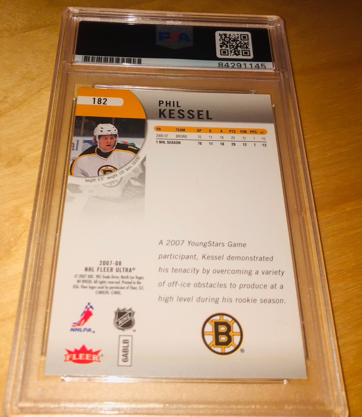 Phil Kessel 2007-08 Fleer Ultra #182 PSA Signed Card Auto RARE A | eBay