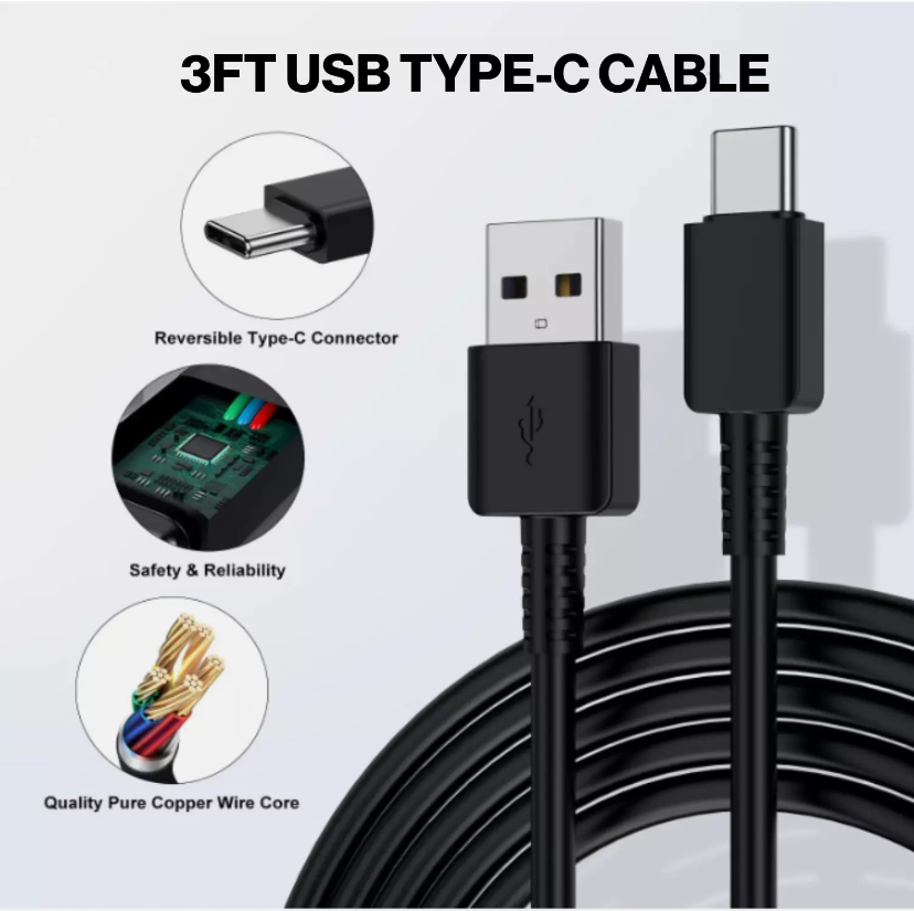 4ft Type C Cable Fast Charge Cord USB A to C Data Cable for Samsung ...