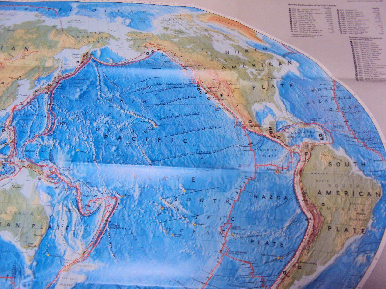 National Geographic April 1995 Map The Earth's Fractured Surface ...