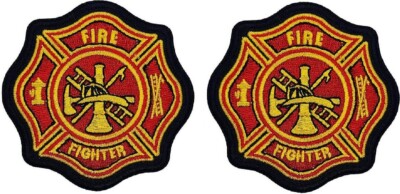 Firefighter Axe Ladder Embroidered Patch | 2PC iron on or Sew on 3"x3 ...