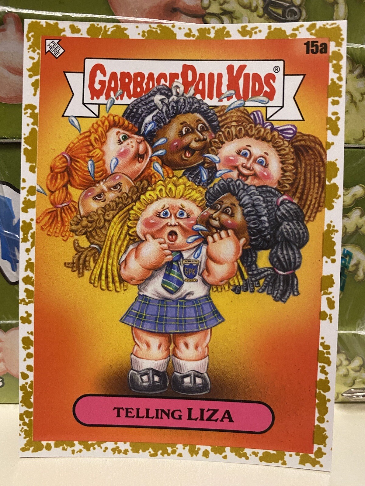 Garbage Pail Kids GPK Series 1 Late to School GOLD TELLING LIZA 24/50 ...
